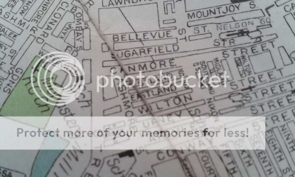 1950s Belfast street map